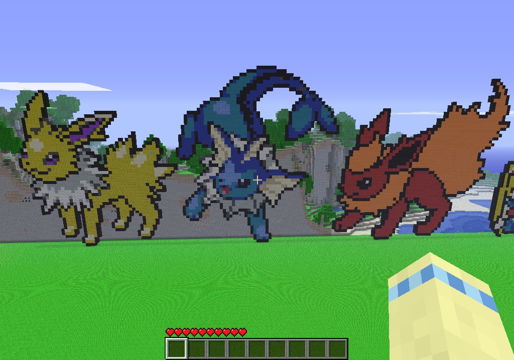 The three original eeveelutions Minecraft Map