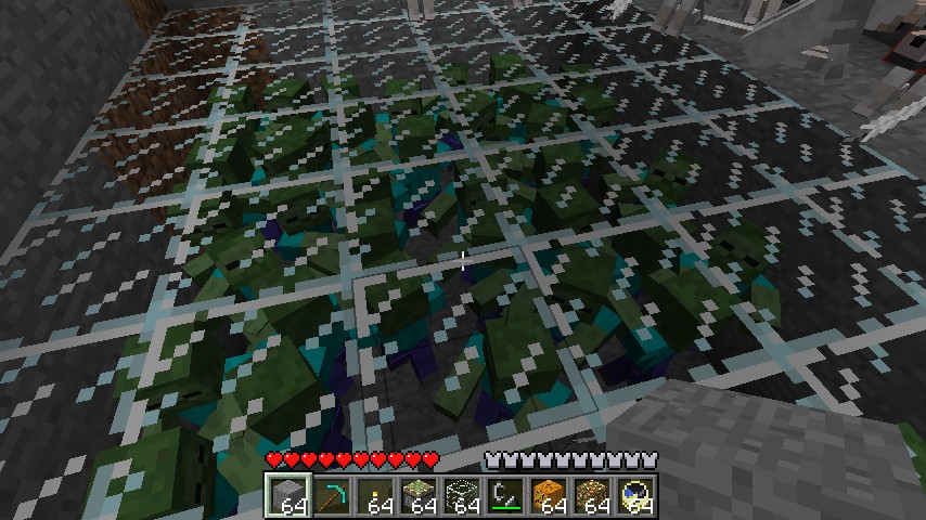 underground base with mob pit and wolfs Minecraft Map