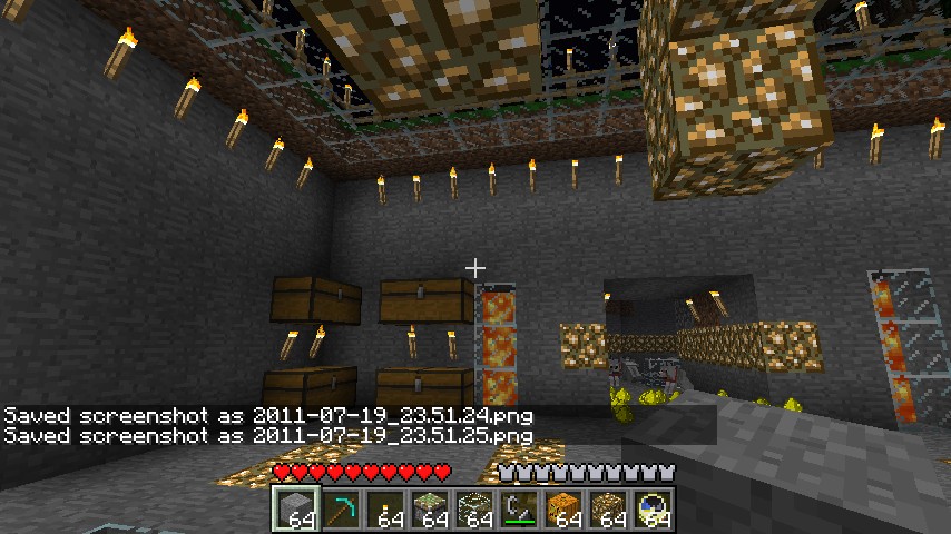 underground base with mob pit and wolfs Minecraft Map