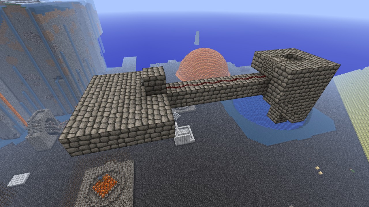 How transmit redstone signals straight down Minecraft Map