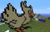 Chocobo Pixel Art from Final Fantasy Minecraft Map