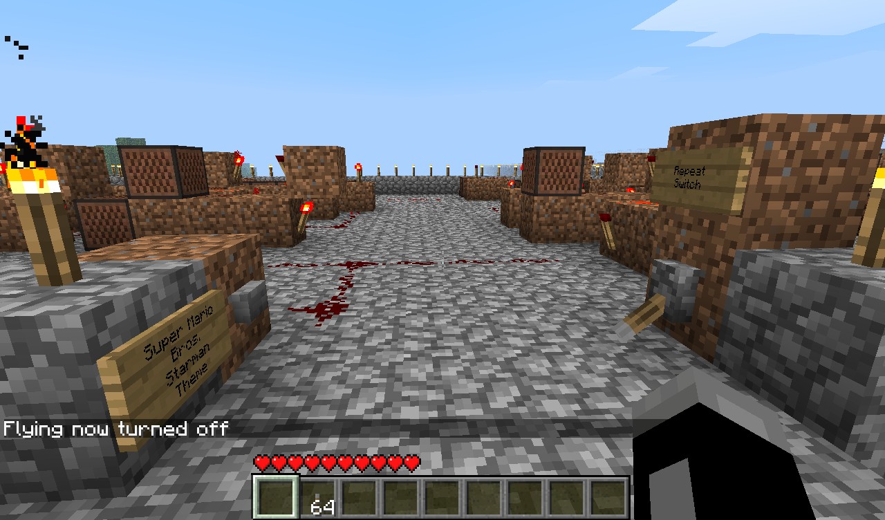 mario invincibility theme (note blocks) Minecraft Map