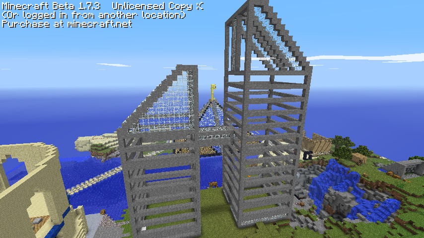 Twin towers of IVI Minecraft Map