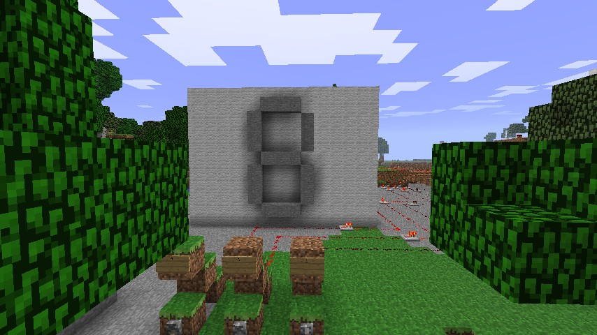 3 Bit Decoder With 7 Segment Piston Display! Minecraft Map