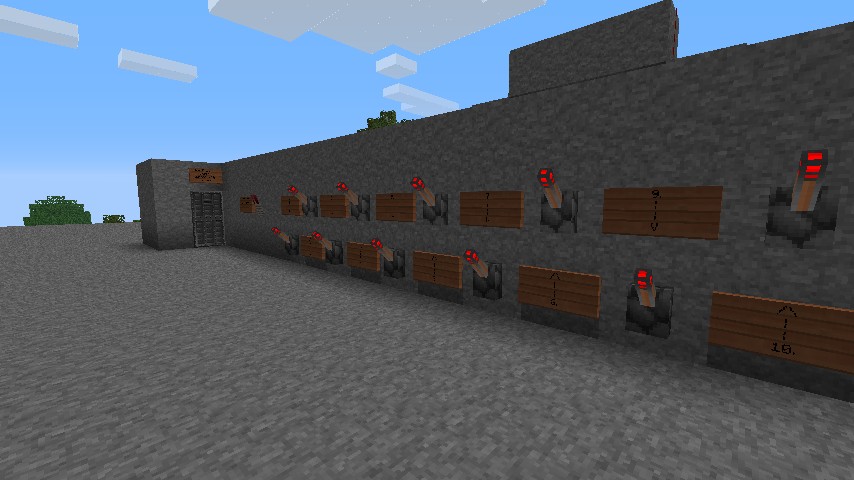 10 lever combenation lock Minecraft Map