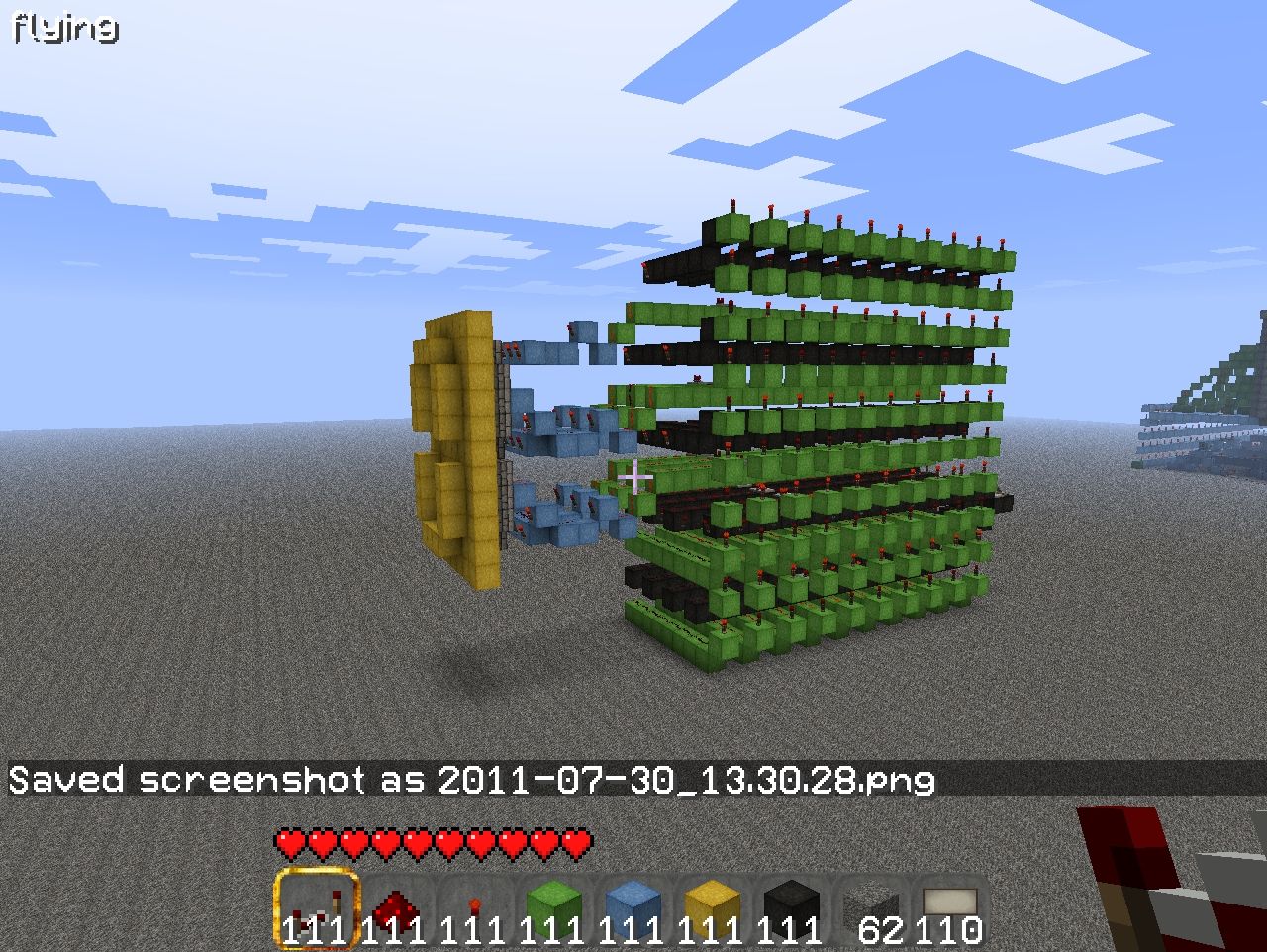 Compact 7 Segment Piston Display and Binary to 7seg Decoder Minecraft Map