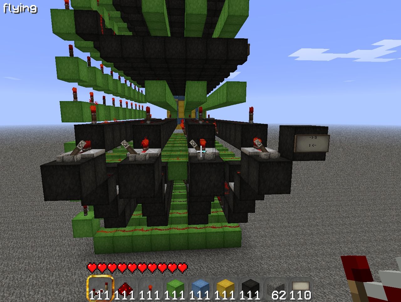 Compact 7 Segment Piston Display and Binary to 7seg Decoder Minecraft Map