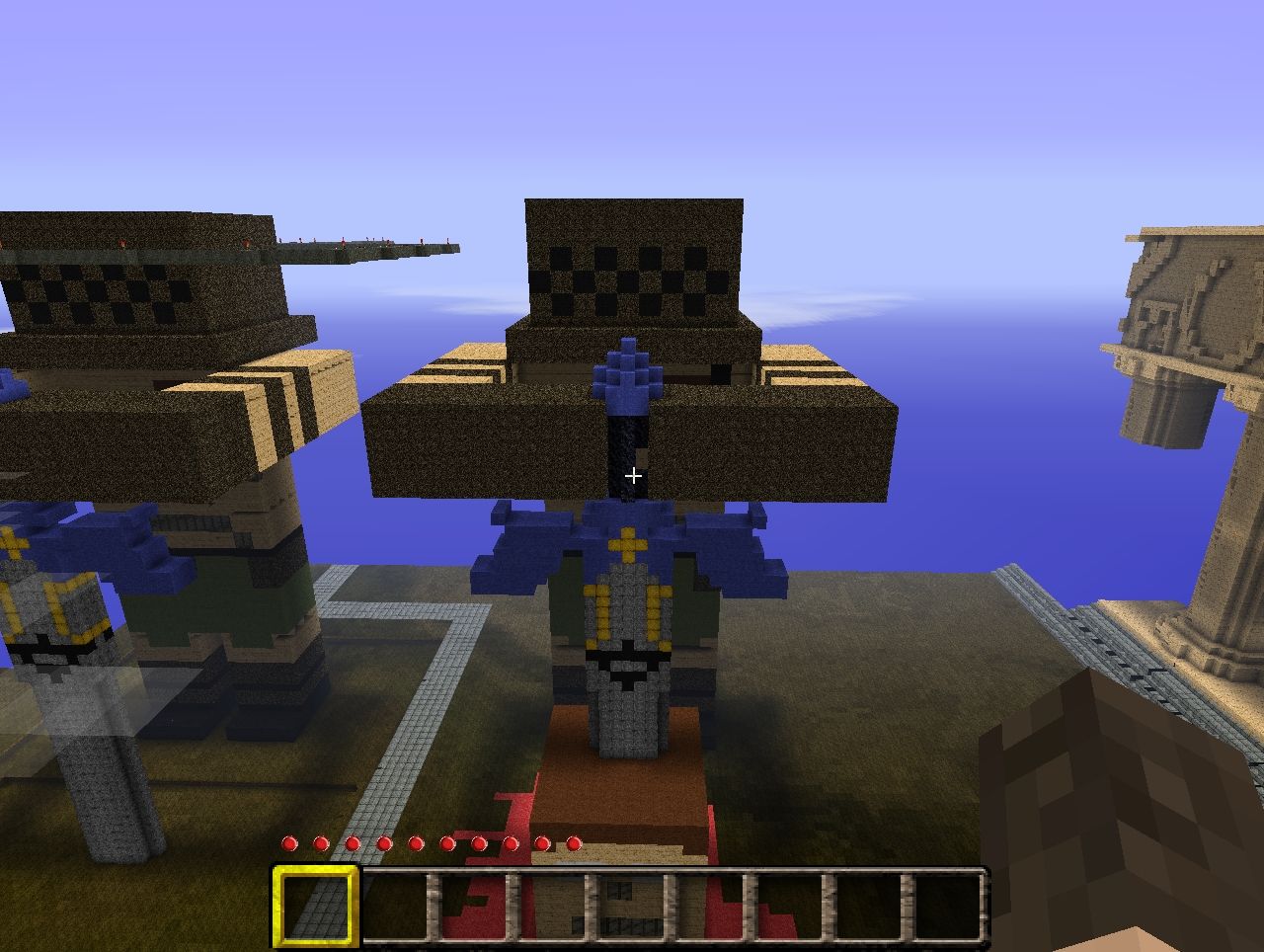 gladiator with sword through herobrines head Minecraft Map