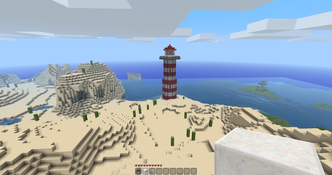 Classic Red/White Lighthouse Minecraft Map