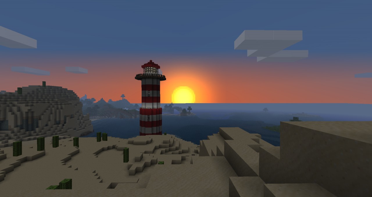 Classic Red/White Lighthouse Minecraft Map