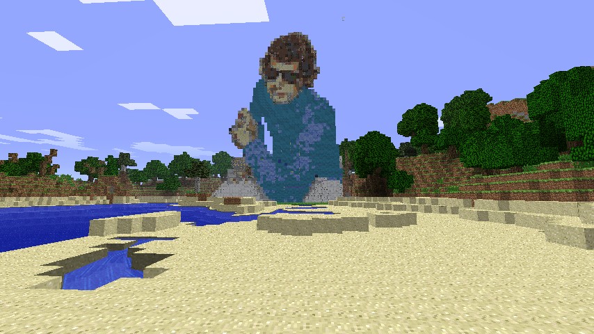 Andy Samberg Pixel Art Minecraft Map