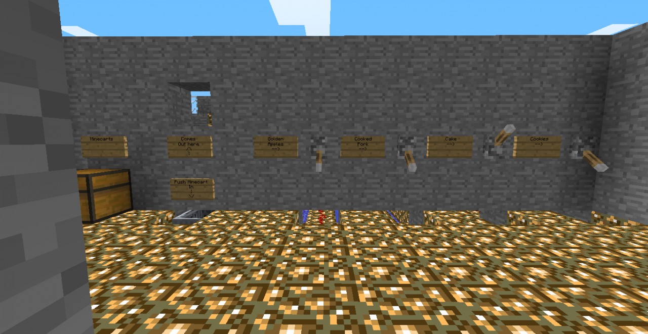 Minecart Activated Vending Machine Minecraft Map