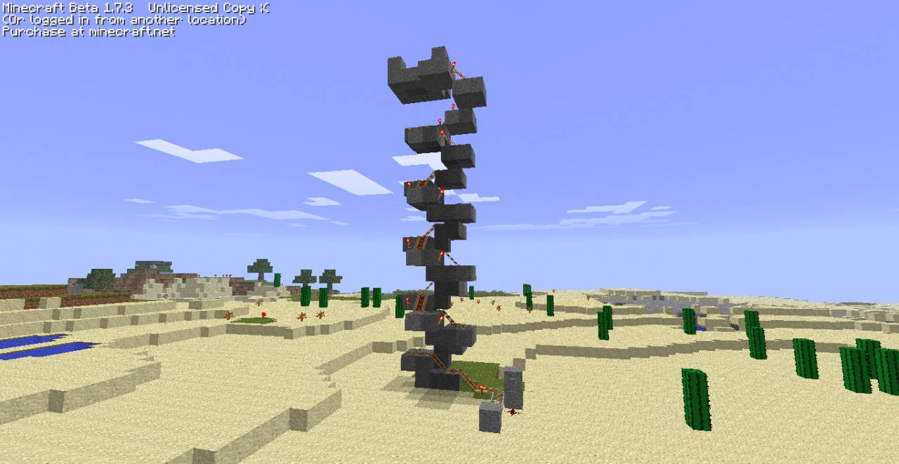 Minecart Elevator Minecraft Map