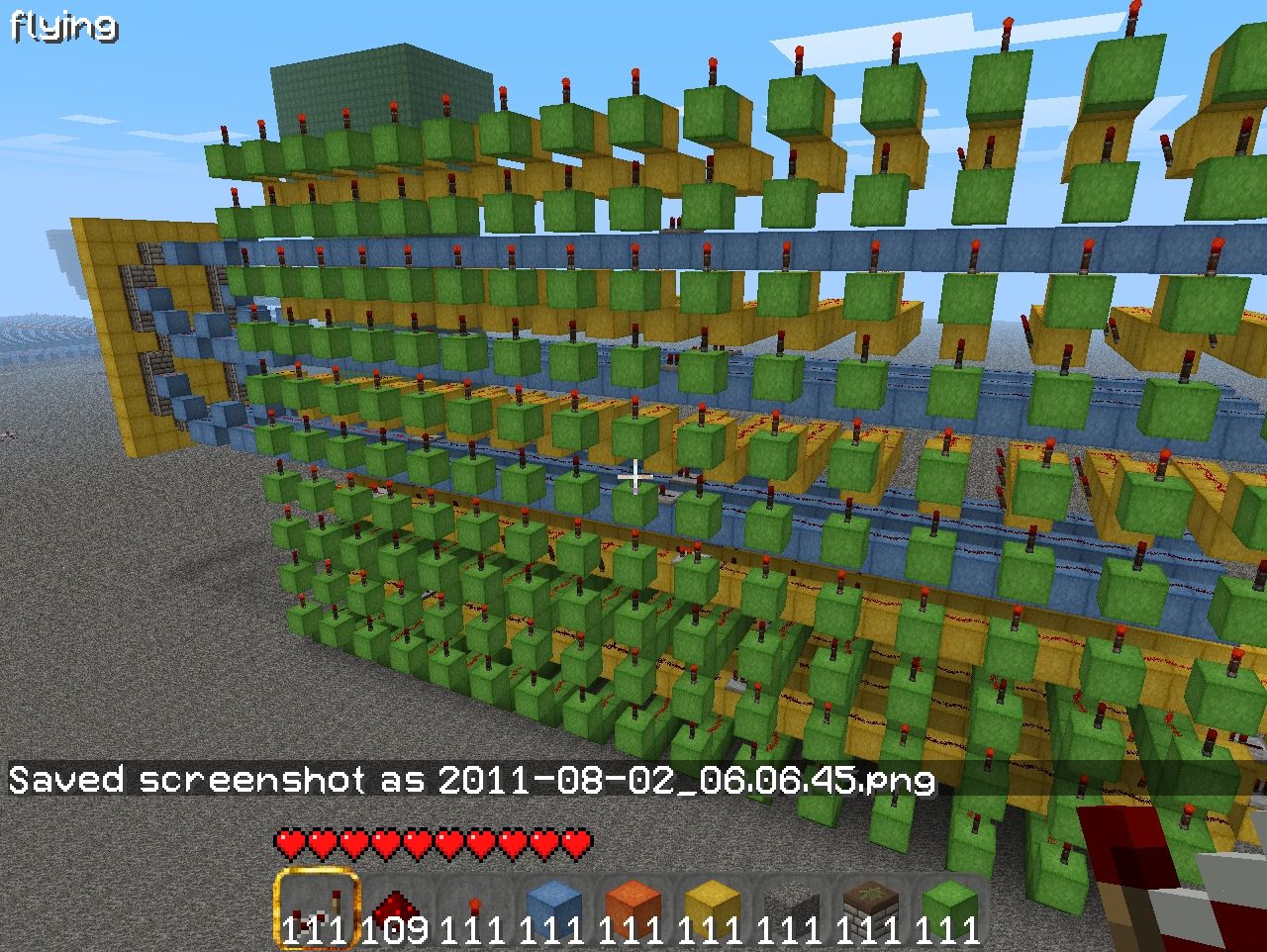 7 Segment Piston Display with Binary to 7seg Hexadecimal Decoder Minecraft Map