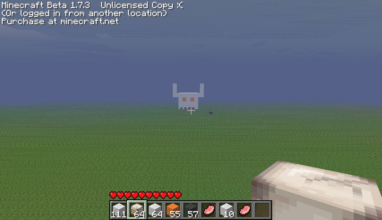 Giant Skull Head With Horns Minecraft Map