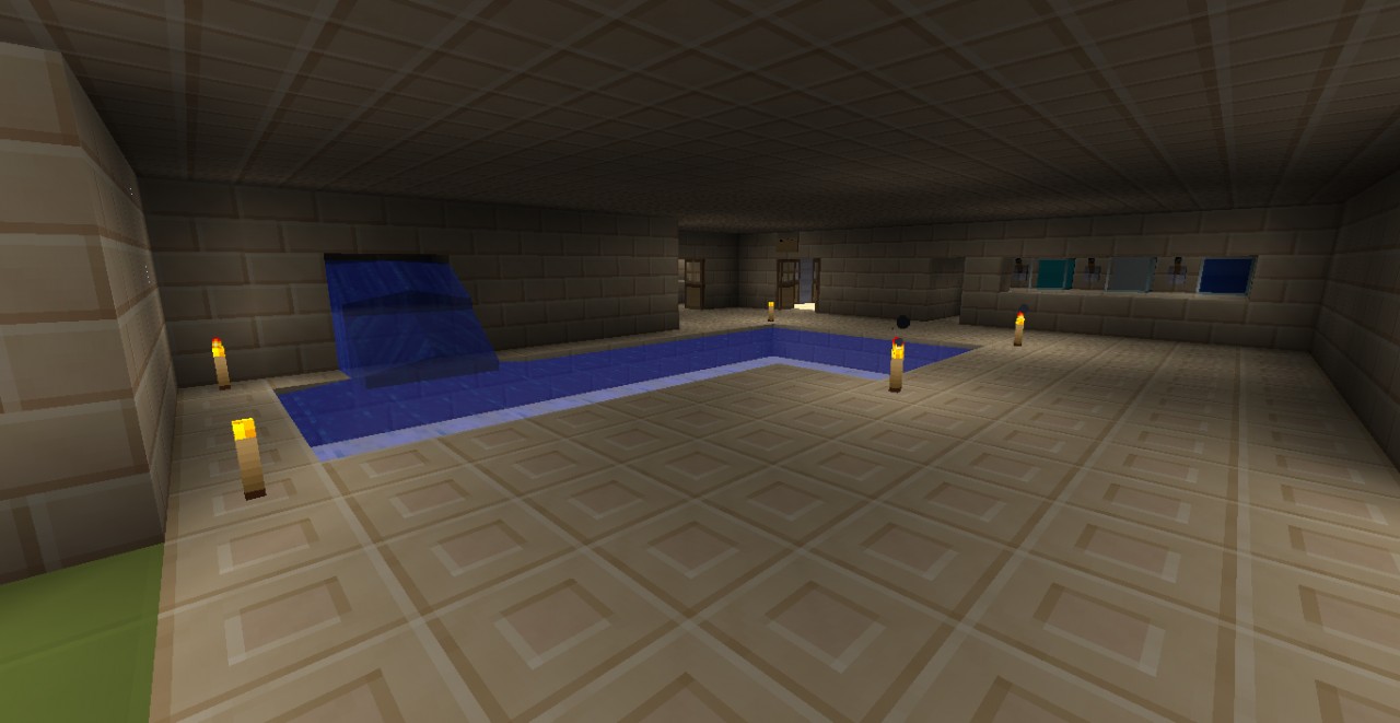 Spa With Pool,Bar & HotTube Inside A Mountain Minecraft Map