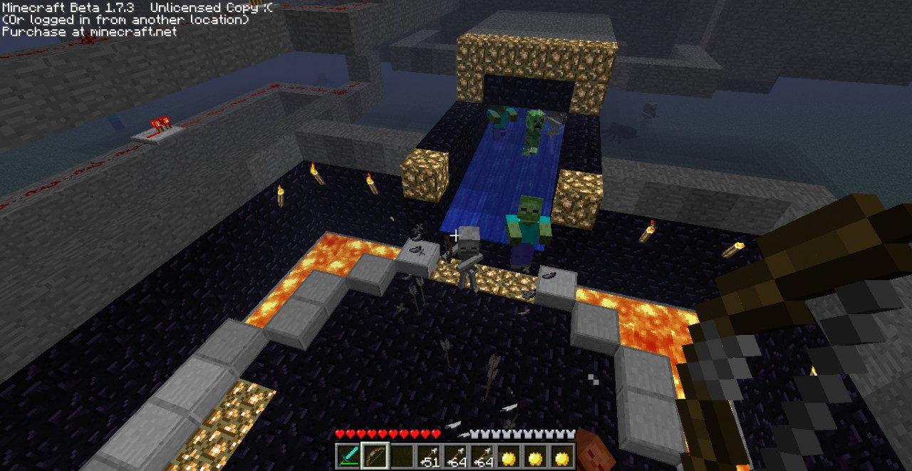 mob fighting arena Minecraft Map