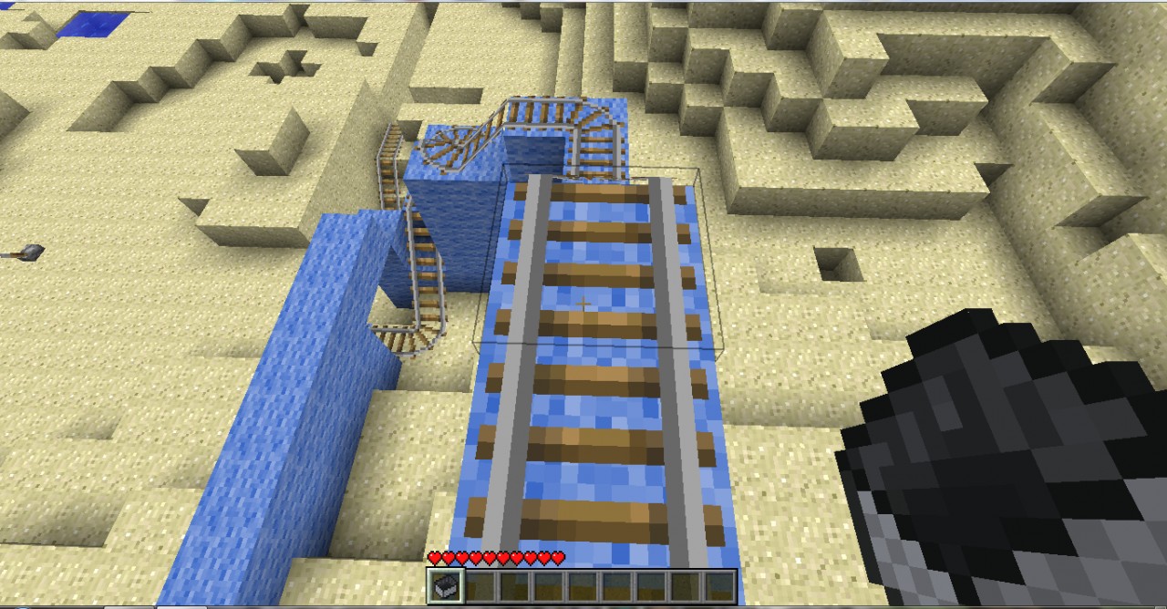 Amazing rollercoaster with drops, caves and danger! Minecraft Map