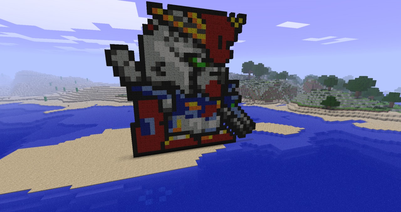 8 Bit Gundam Minecraft Map
