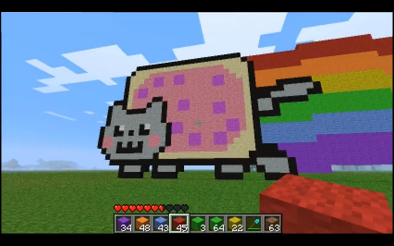 002 Pixel Series : Nyan Cat Minecraft Map