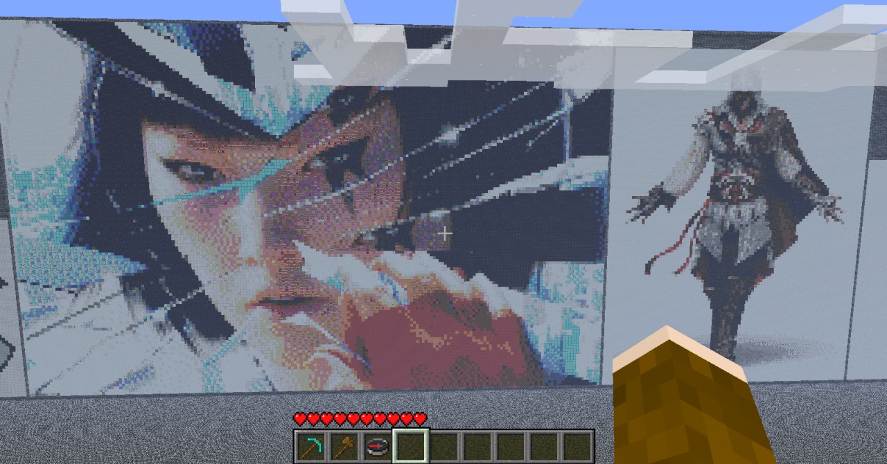 pixel art Minecraft Map