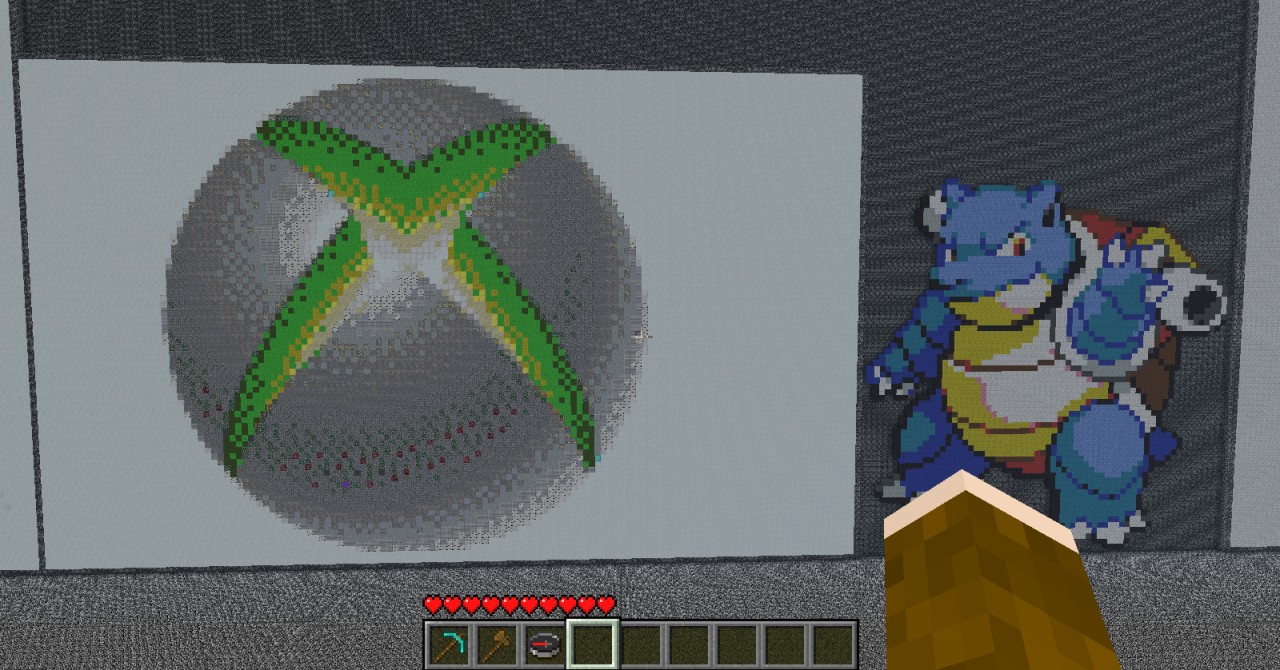 pixel art Minecraft Map