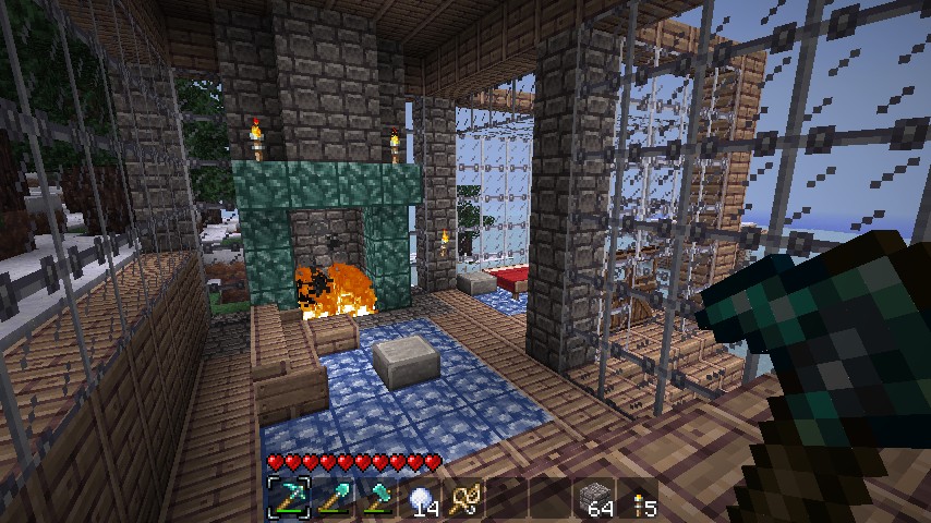 Canadian Modern Cottages and Ice Fishing Hut Minecraft Map