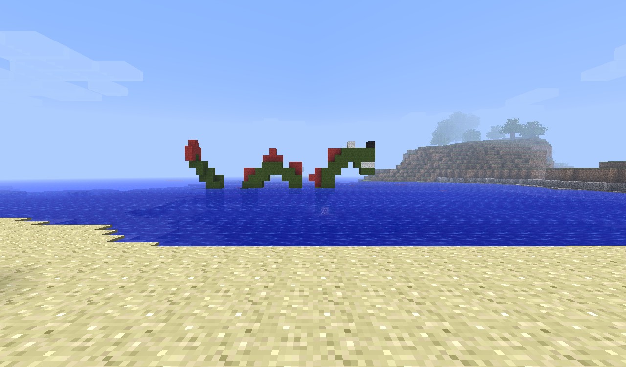 Low low low res sea dragon. Minecraft Map