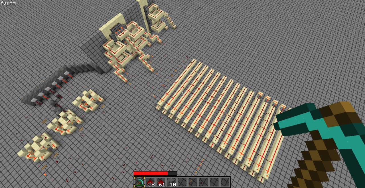 3-Bit Calculator With Pistons Minecraft Map