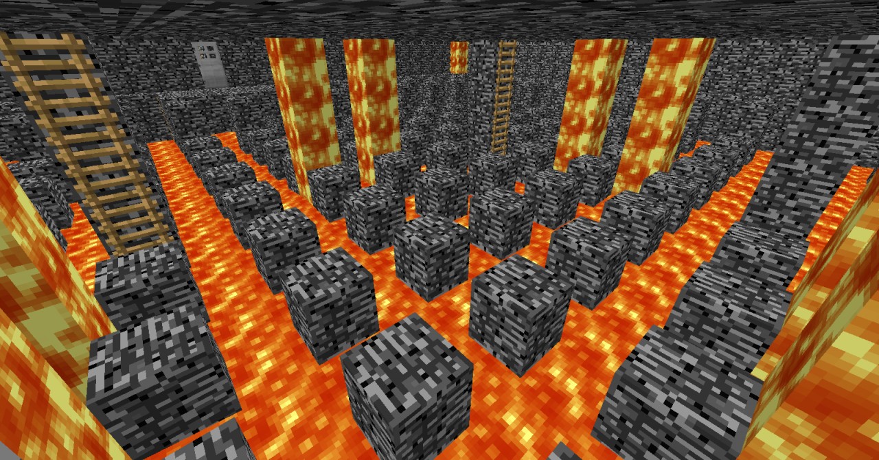 arena with lava Minecraft Map