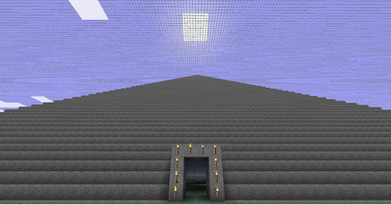 100X100 Stone Pyramid Minecraft Map
