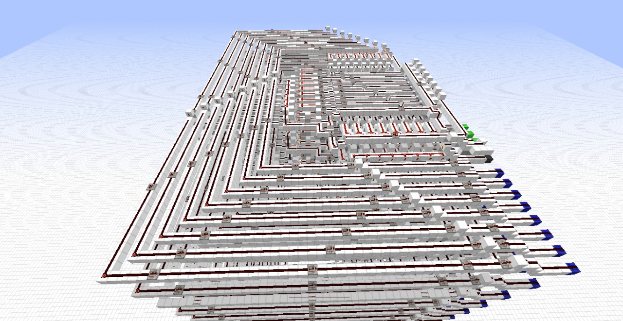 192 bit memory device, with 8 bit input Minecraft Map