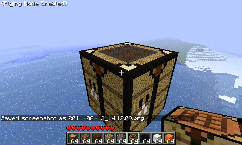 my epic 1:100 ratio giant crafting table Minecraft Map