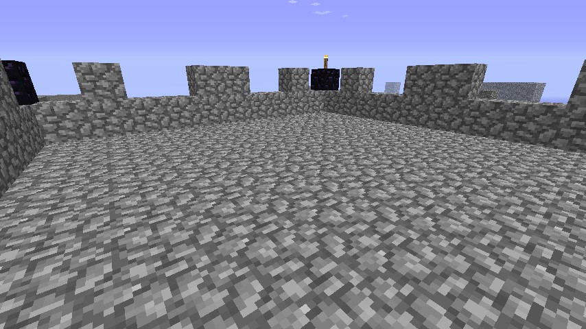 Castle Wall Construction Kit: Corner Tower Minecraft Map