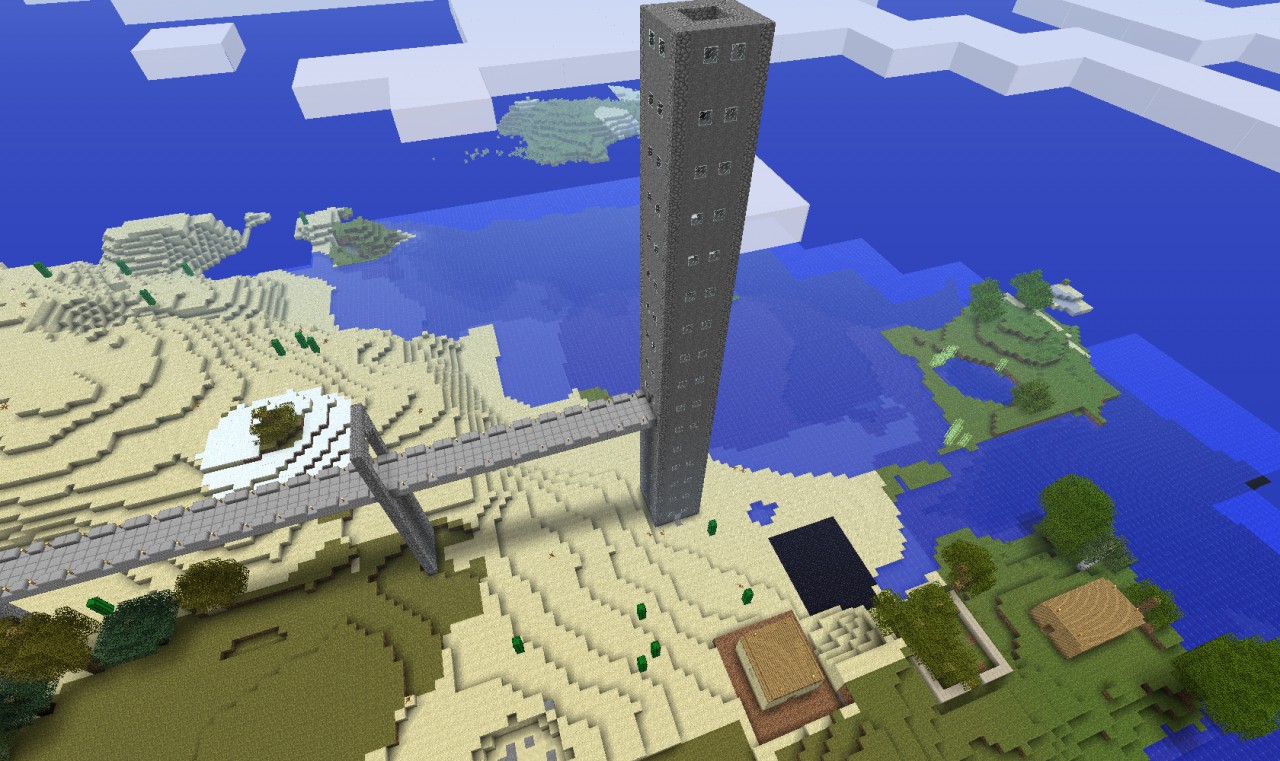 Tower with a long bridge [working progress] Minecraft Map