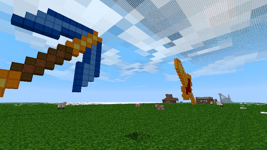 pixel art Minecraft Map