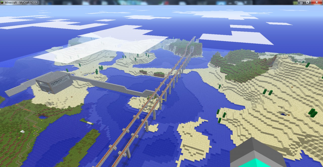 Long railroad Minecraft Map