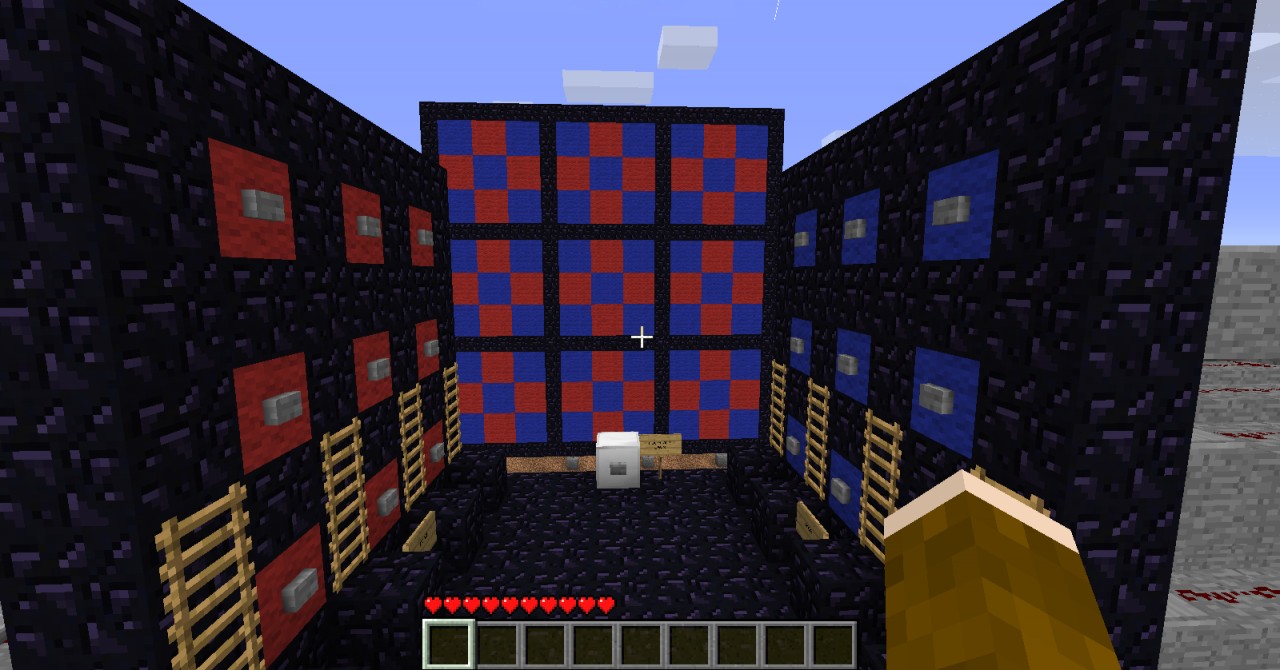 jeu morpion tic-tac-toe game piston/redstone Minecraft Map