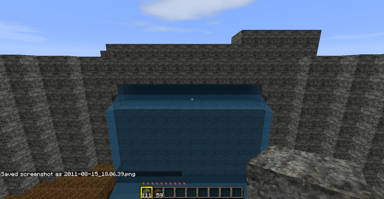 dam with working flood gate Minecraft Map
