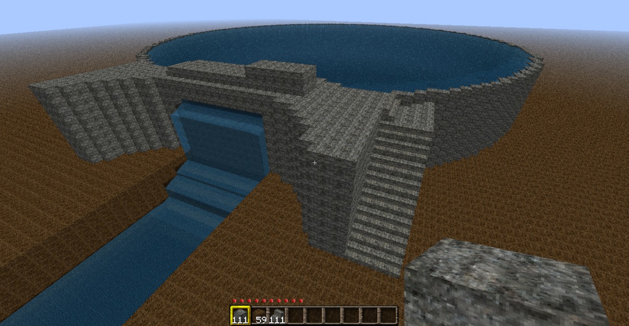 dam with working flood gate Minecraft Map
