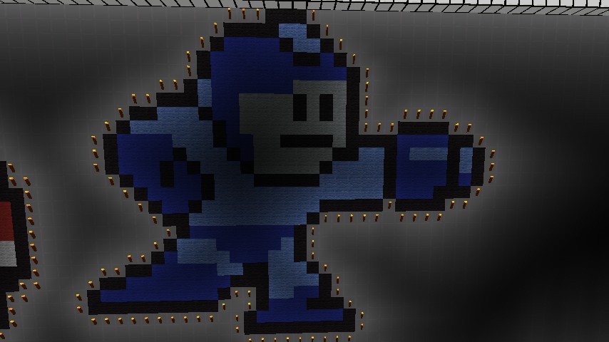 8-bit Mega man Minecraft Map