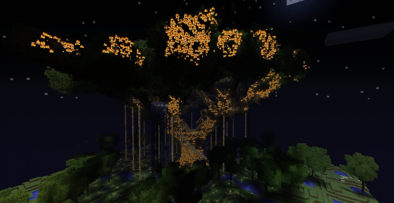 hometree burning down Minecraft Map