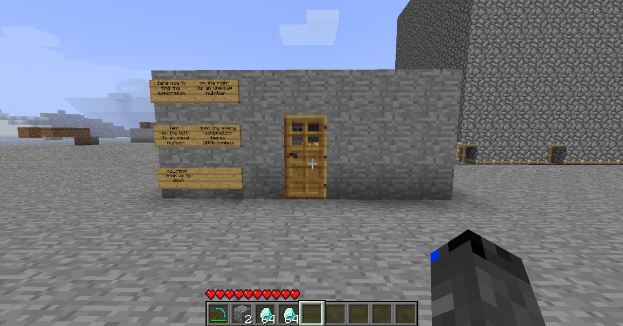 simple but really hard to crack combination lock Minecraft Map