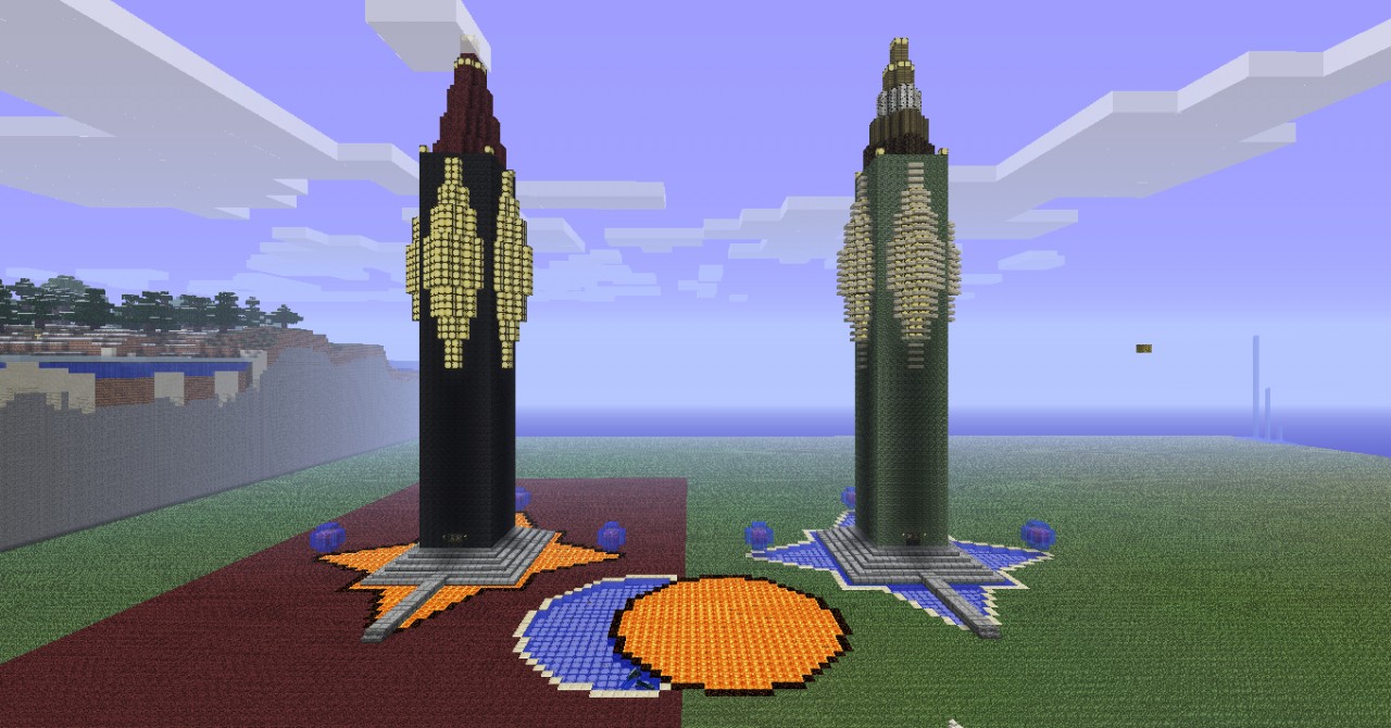 Earth & Nether Tower vault Minecraft Map