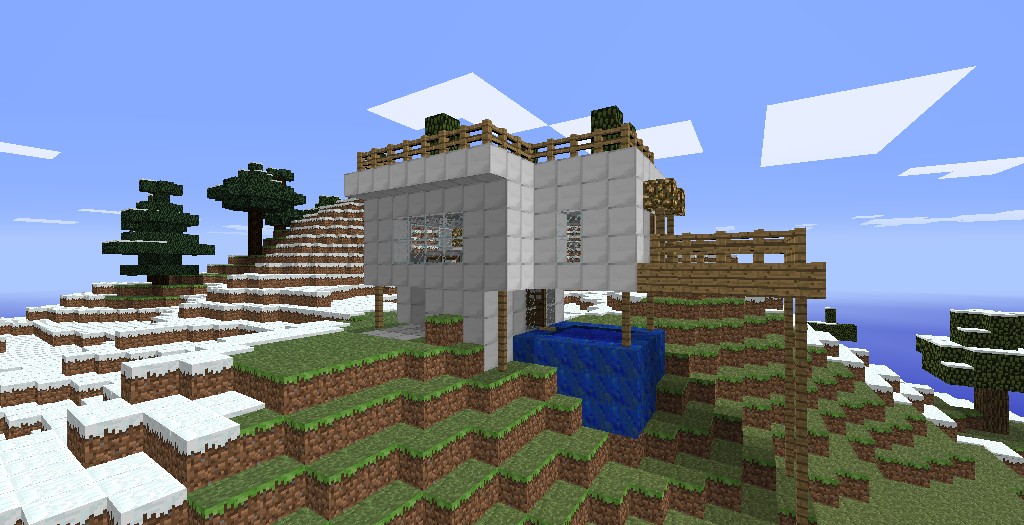 Starter House /w Bonus Enderman Statue Minecraft Map