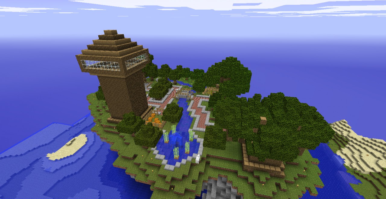 Floating Island MEGABUILD [Video] Minecraft Map