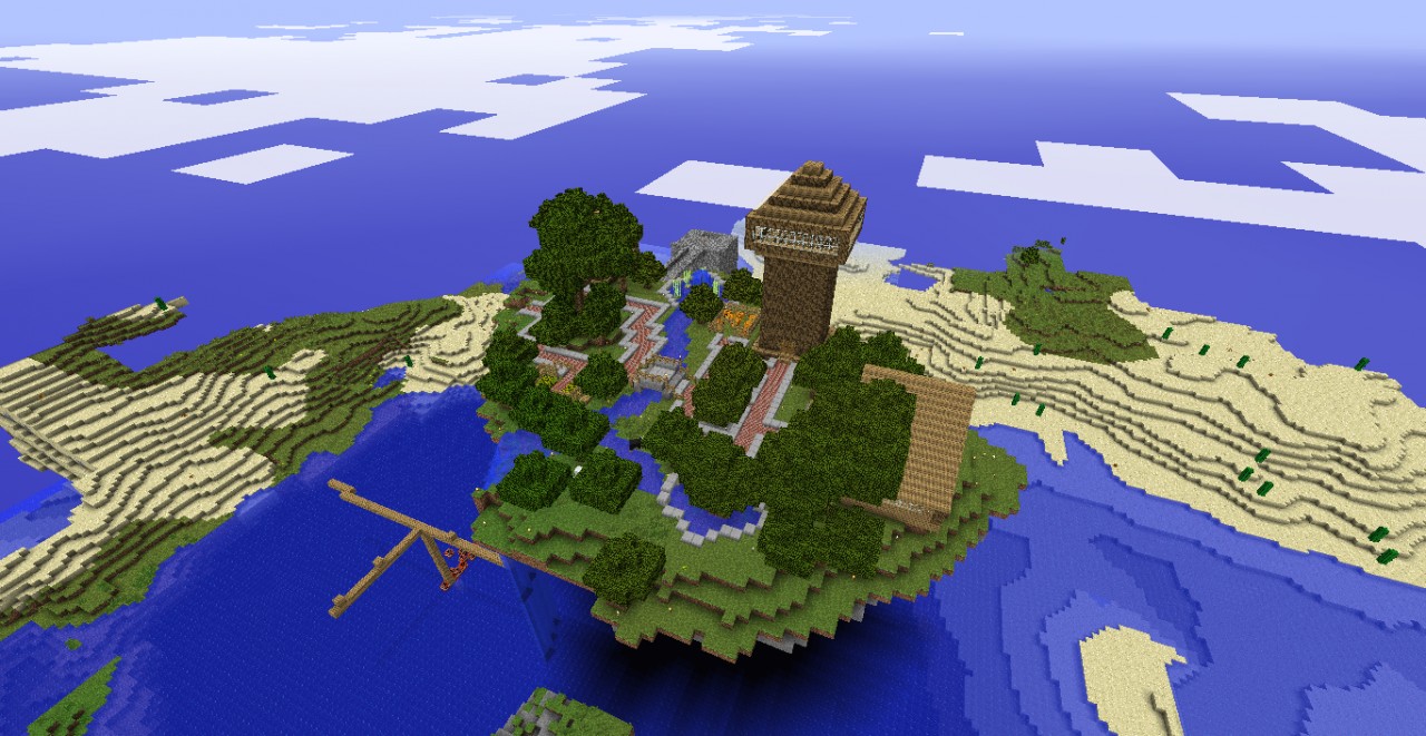 Floating Island MEGABUILD [Video] Minecraft Map