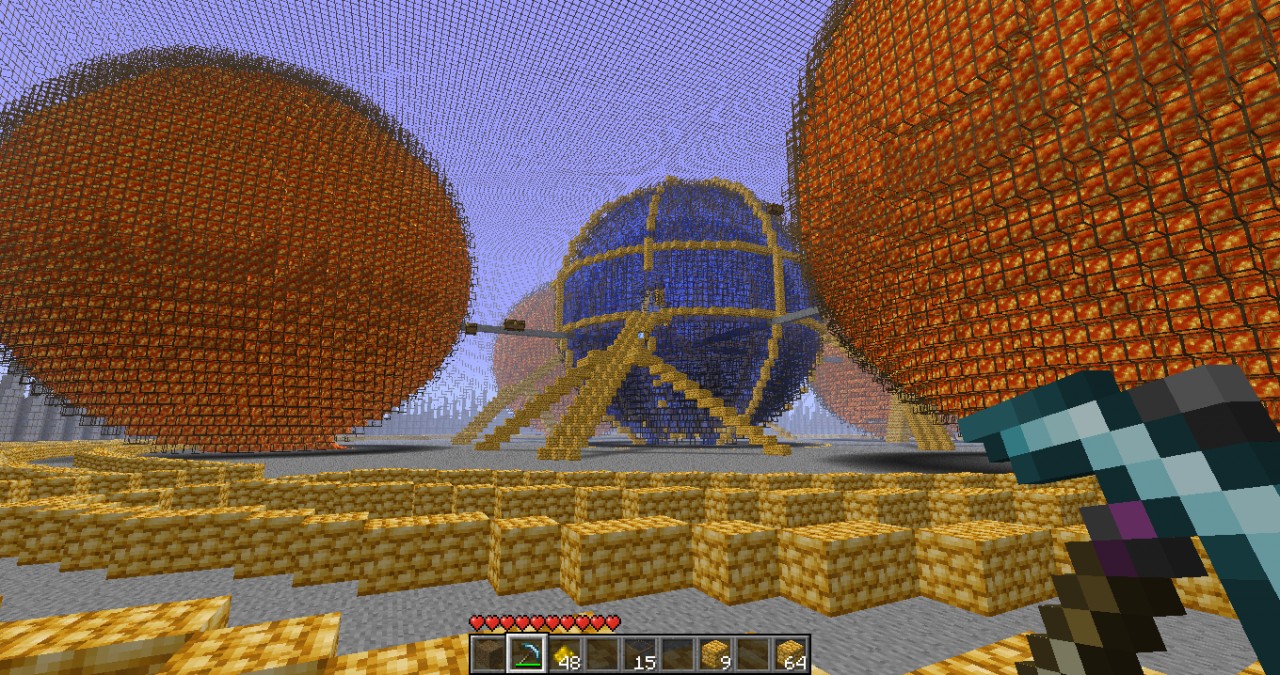 HUGE STRUCTURE "The Balls Of Fire" Minecraft Map