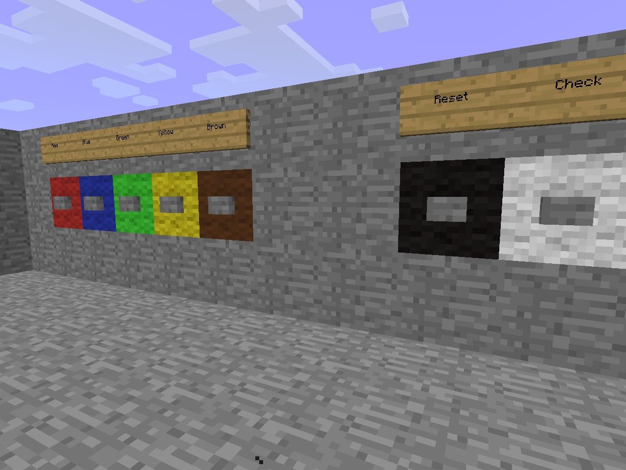 Redstone Color Lock Minecraft Map