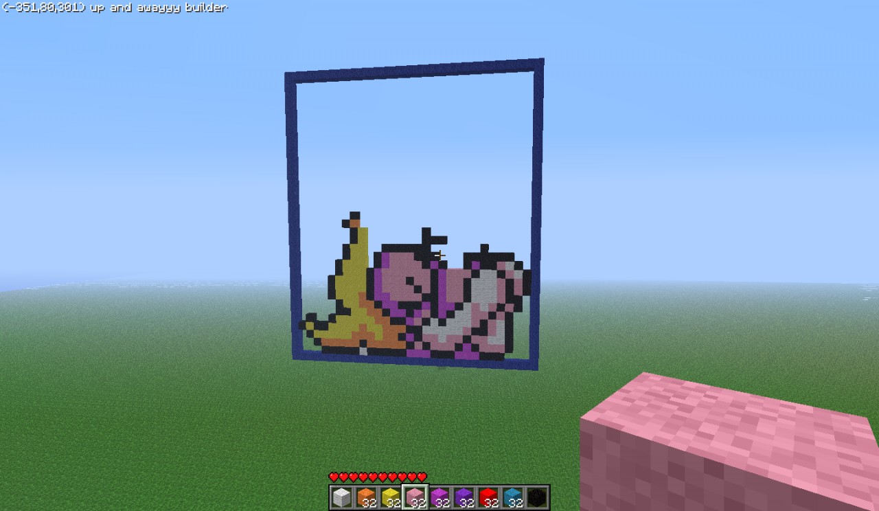 Princess Peach Pixelated Minecraft Map